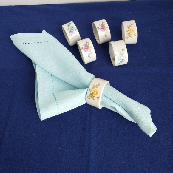 Dining | Vintage Fine Porcelain Napkin Rings 6 Set Made In Japan | Poshmark